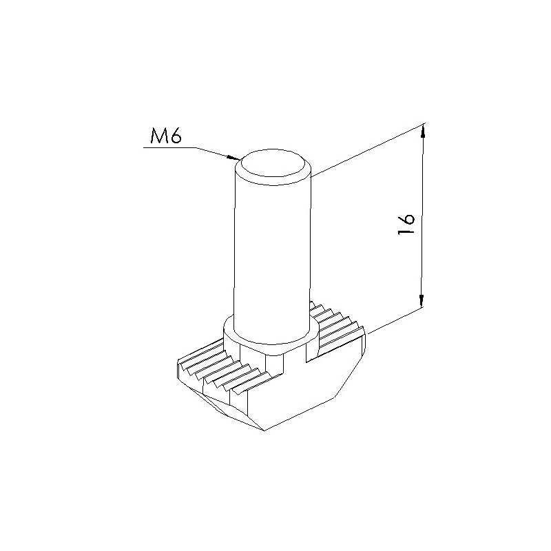 Vis à tête marteau profilé - 8 ST – Filetage M6 - Rainure 5 mm - elcom shop