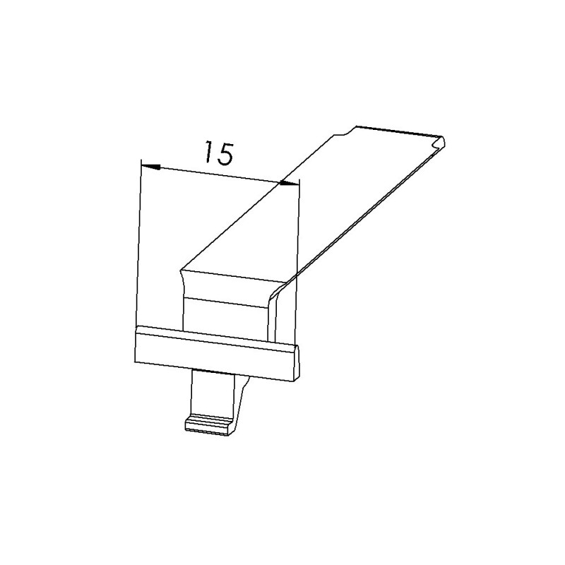 Cache fixation automatique profilé – 8 mm - Noir - elcom shop