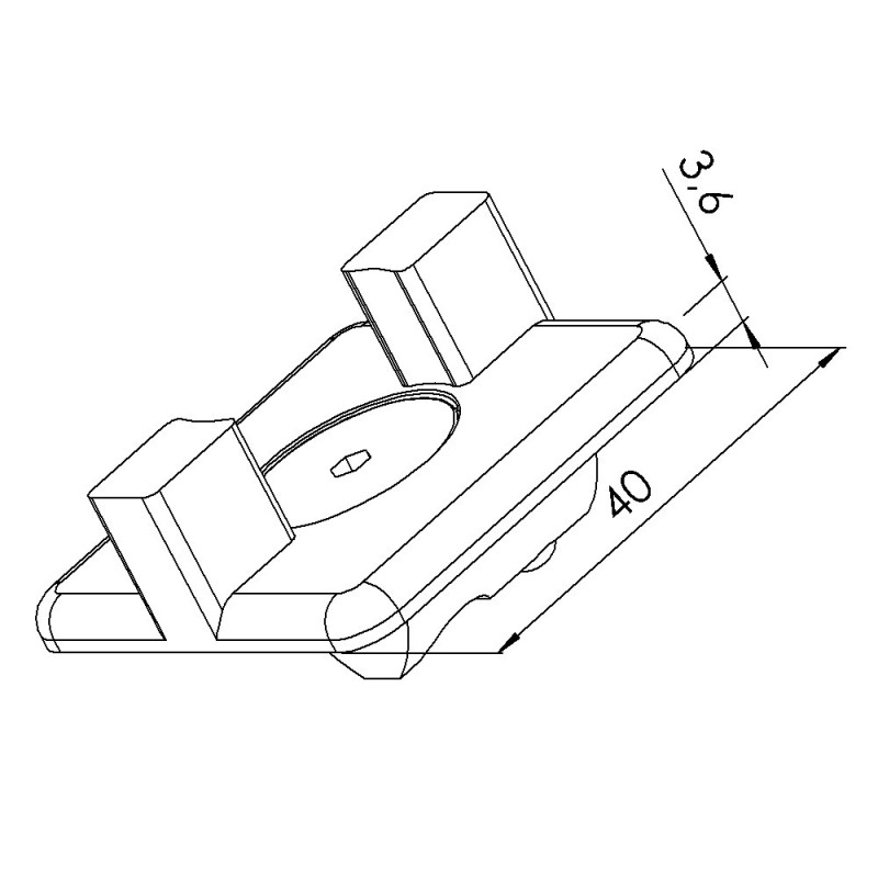 Insert coulissant profilé - 8 mm - elcom shop