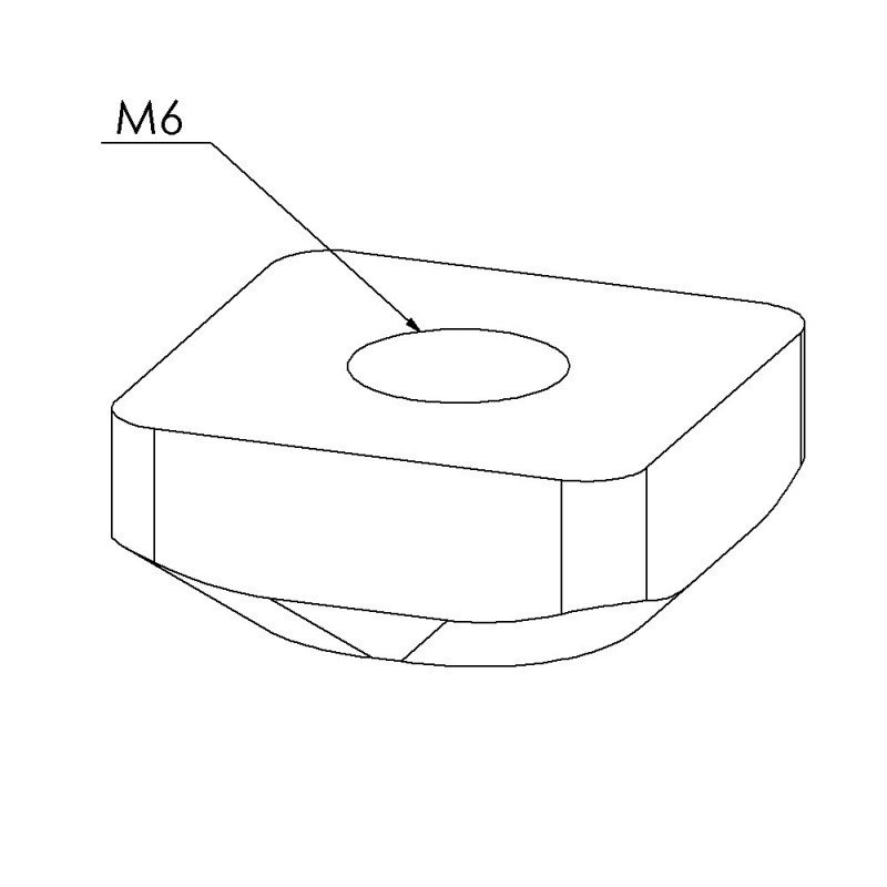 Ecrou carré profilé – Taraudage M6 - Rainure 8 mm - elcom shop