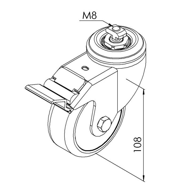 Kit roulette - D80 – blocage – rainure - 10 40 - elcom shop